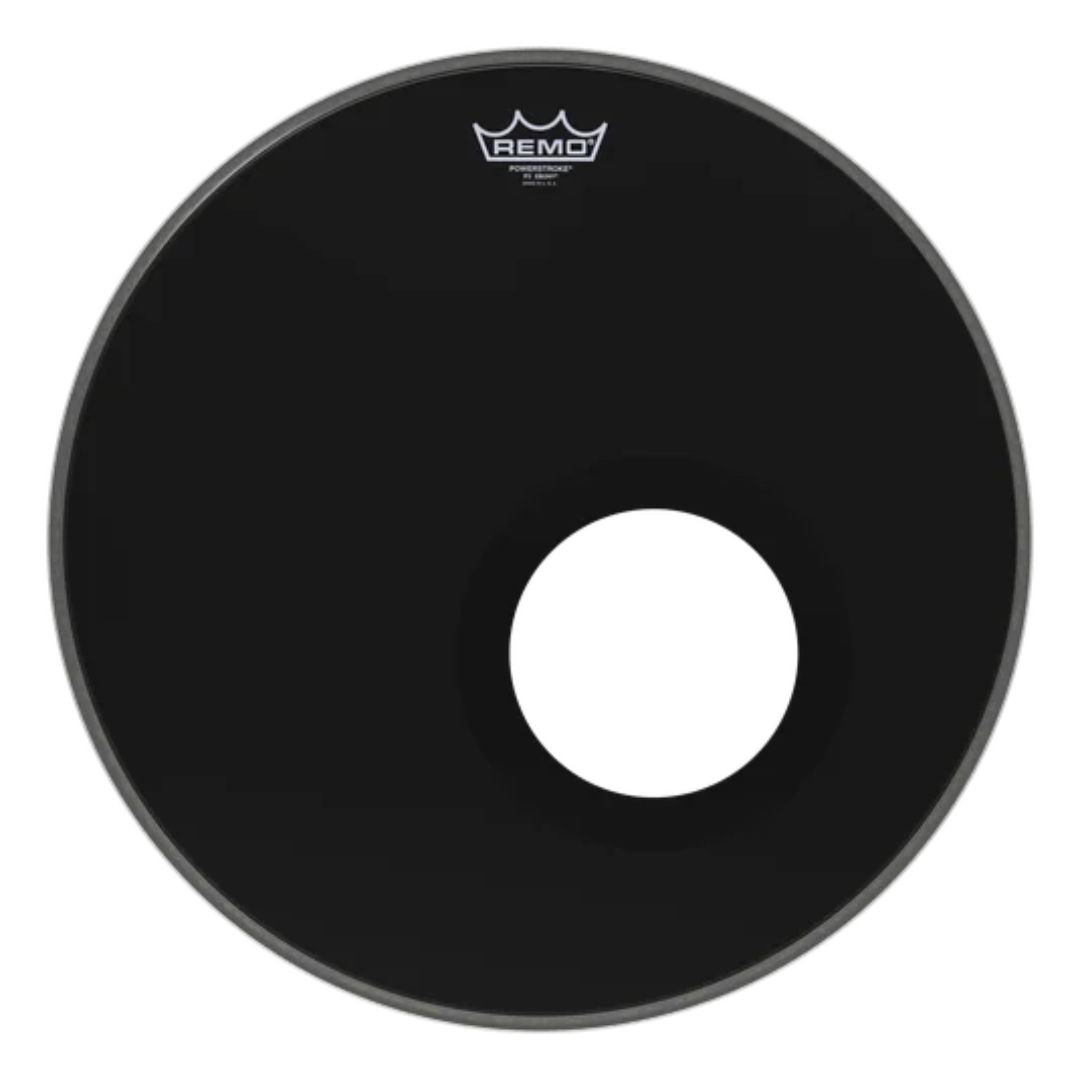 REMO P3-1018-ES-DM | Parche Bombo 18″ Powerstroke P3 Ebony – Wave Acoustic